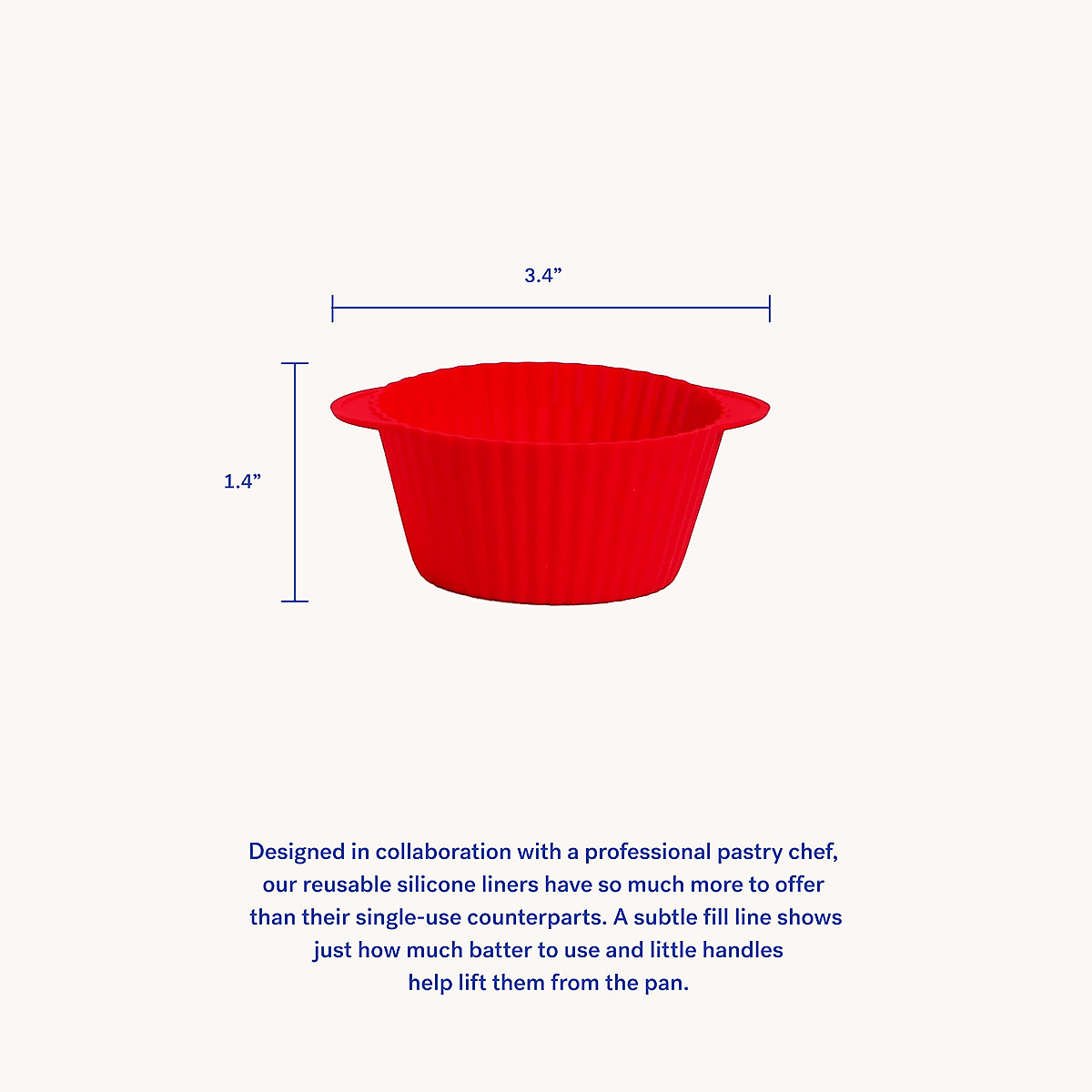 GIR: Get It Right Premium Silicone Cupcake Liners - Reusable Non-stick Baking Cups - 12 Pack, Frosty Mint