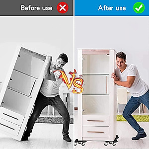 Furniture Mover 5 Wheels Heavy Duty Furniture Dolly Easy Furniture Lifter Mover Tool Set for Moving Heavy Furniture Sofa Cabinet Refrigerator，Up to1300KG / 2860 Lbs Capacity