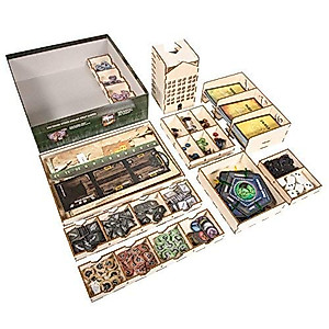 The Broken Token - Betrayal at House on the Hill 2nd ed, 3rd ed, and Baldur's Gate and Expansions Wooden Game Organizer - Wooden Game Organizer Box with Multiple Trays
