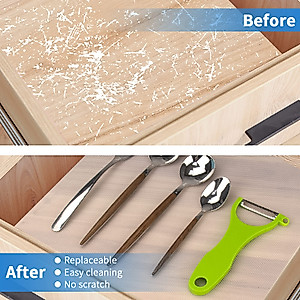 kekestar Shelf Liners for Kitchen Cabinets, Non-Slip Drawer Liner Non-Adhesive 12 Inches x 20 FT Waterproof Oil Proof Washable Refrigerator Mat Cupboard, White, 01