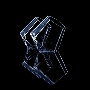 Dragon Glassware Whiskey Glasses - 10 oz Clear Diamond Shaped Whiskey Glasses Set of 4 - Wine and Bourbon Glass That Naturally Aerates - Unique Drinkware