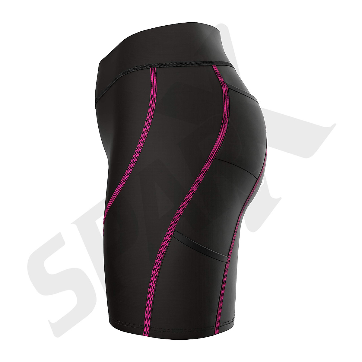 Sparx Energy Women Triathlon Shorts| Womens Triathlon Bike Short 7” Tri Shorts Women (Pink Seams)