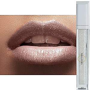 Glitter Lip Gloss Silver White High Shine Glossy Finish Moisturizing with Shea Butter | Talc-Free Mica-Free Paraben-Free Gluten-Free Vegan
