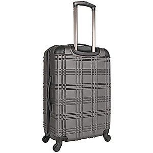 Ben Sherman Nottingham Lightweight Hardside 4-Wheel Spinner Travel Luggage, Charcoal, 24-inch Checked