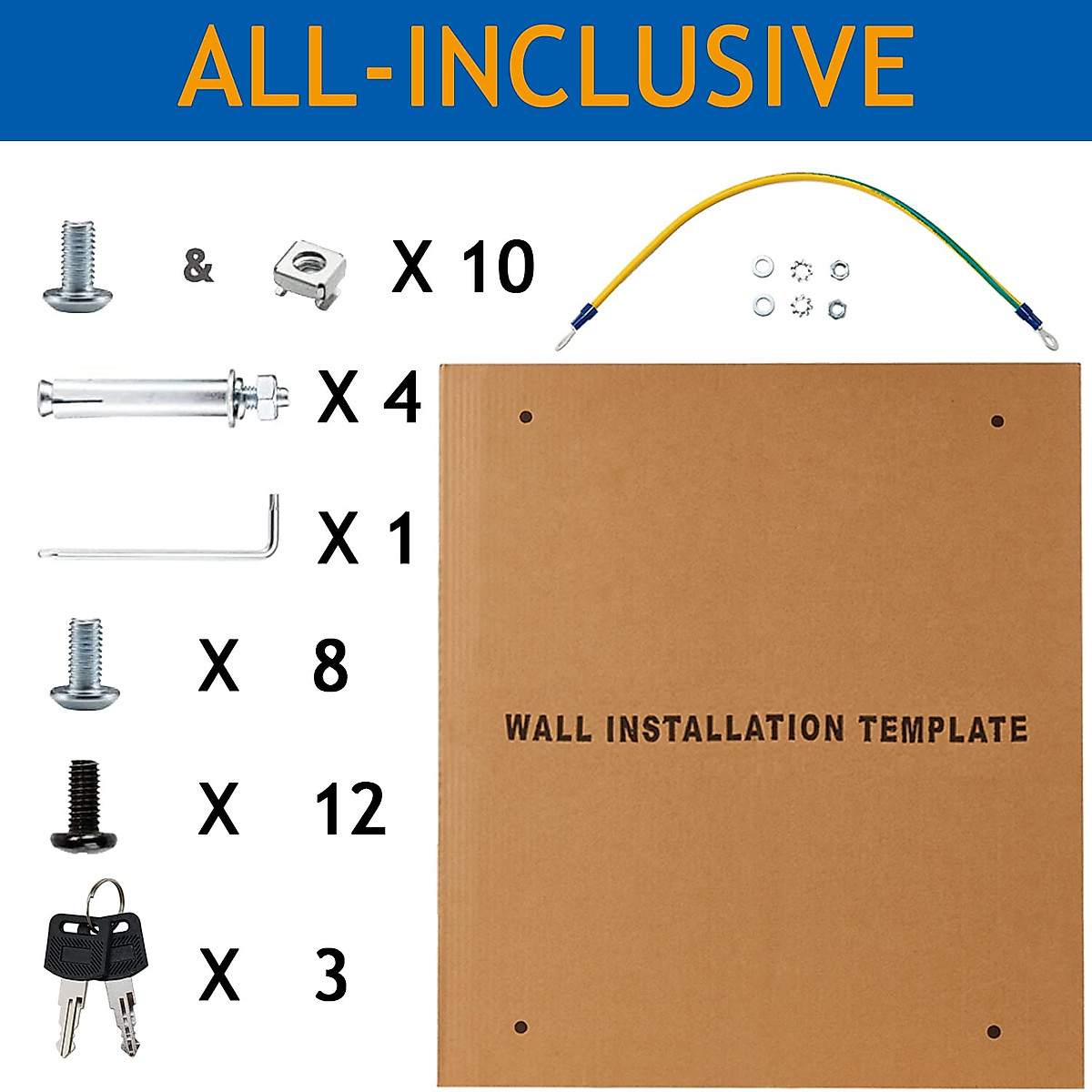 6U Wall Mount Server Cabinet Network Rack Enclosure Locking Glass Door by Tedgetal