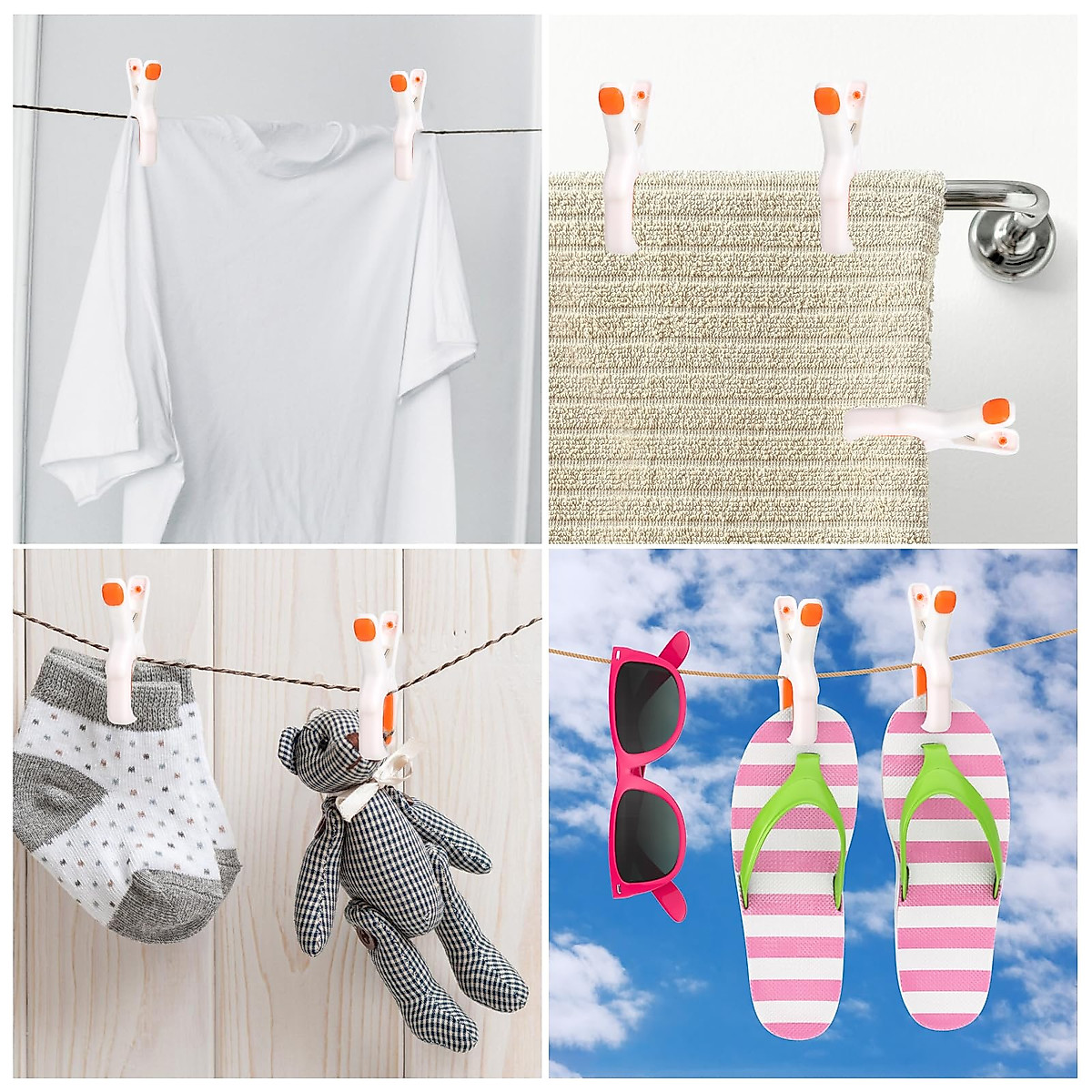 Tyqour 8pcs Towel Chair Clips, Cruise Pool Towel Clips, Towel Clip, Beach Chair Clips, Clothespins Heavy Duty Plastic Clamps Strong Grip Keep Your Towel from Blowing Away