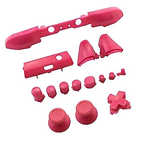 YICHUMY Replacement RB LB Bumper RT LT Trigger Buttons Mod Kit for Xbox One S Slim Controller (Pink)