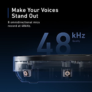 AnkerWork SR500 Conference Speaker and Microphone with Deep Learning, 8 Mics, 48 kHz, Connect 5 Speakerphones in Daisy Chain, AI Noise Cancellation, Premium Pickup in Conference Rooms Up to 45 People