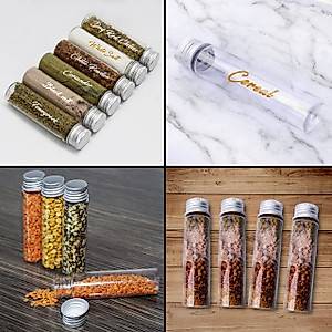 Berenti 30 PCS Plastic Test Tubes with Caps (50 ml) - 1.09×4.30 Inches/28×109 mm Gumball Tubes as Storage Containers for Candy, Beads, Powder – Clear Test Tube for Sample Testing, Home & Party Décor