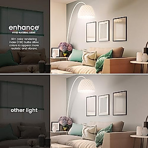 Feit Electric A19 LED Light Bulb, 75W Equivalent, Dimmable, 1100 Lumens, E26 Standard Base, 3000K Bright White, 90 CRI, Standard Light Bulb, Damp Rated, 22-Year Lifetime, OM75DM/930CA/2/6, 12 Pack