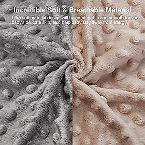 Changing Table Cover, AceMommy Ultra Soft Minky Dots Plush Changing Pad Covers for Baby Boy & Girl Breathable Changing Table Sheets Wipeable Diaper Changing Pad Cover Brown&Grey (2 Pack)