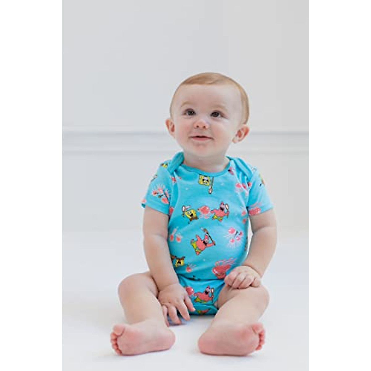 SpongeBob SquarePants Squidward Plankton Patrick Baby Boys 5 Pack Bodysuit 3-6 Months