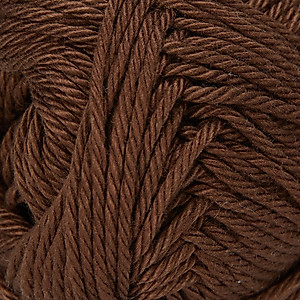 YUYOYE 100% Mercerized Cotton Yarn for Crochet and Knitting - 300g,Brown-08