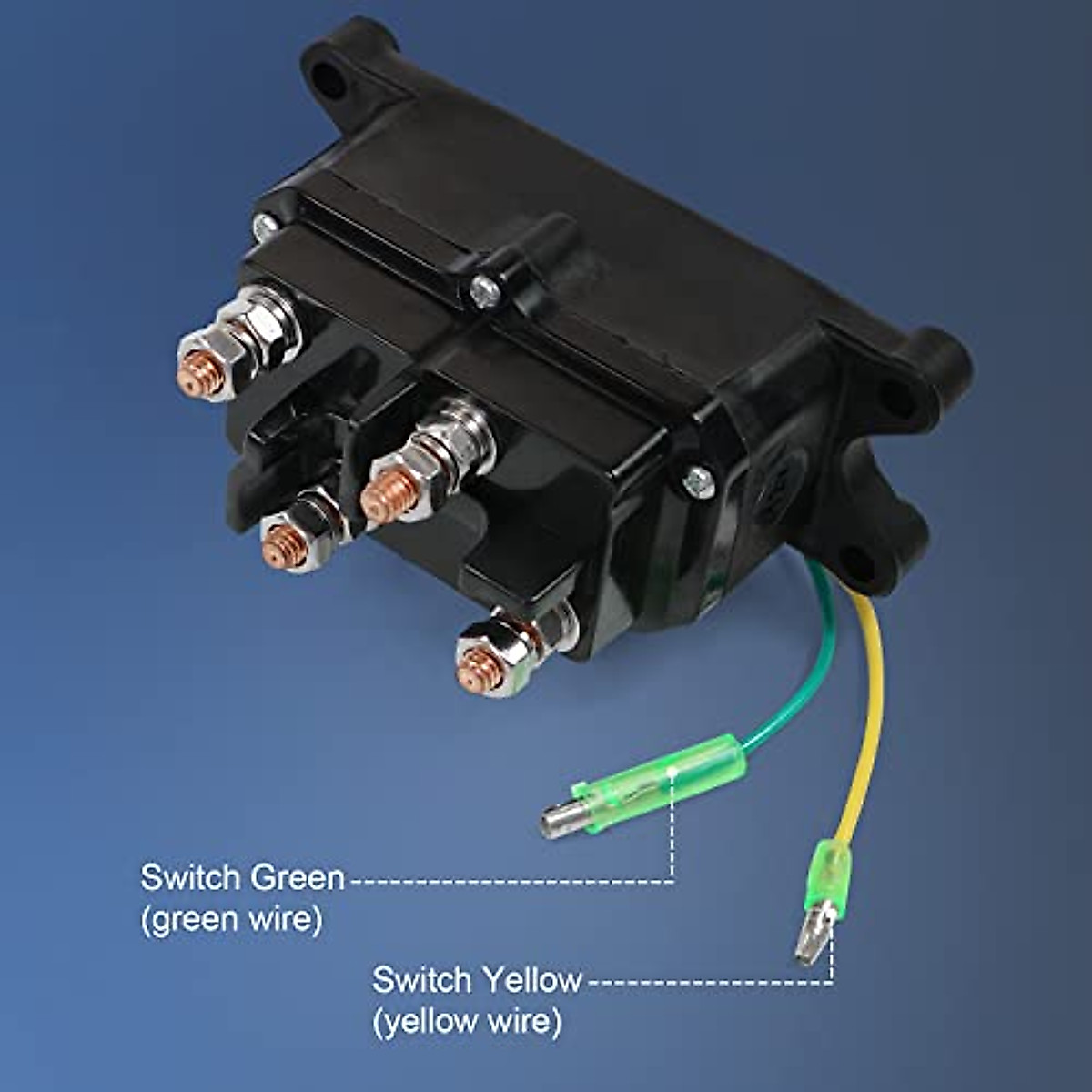 RADHLBNIU Winch Solenoid Relay Contactor 12v 250A, Compatible with Polaris Honda Warn and ATV UTV Boat 4X4 Vehicles 1500-5000lbs, Replace 63070