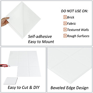 BXI Sound Absorber - 16 Pack Self-adhesive 12 X 12 X 0.4 Inches Acoustic Absorption Panels, Tackable Sound Absorbing Panels for Wall and Ceiling Acoustic Treatment