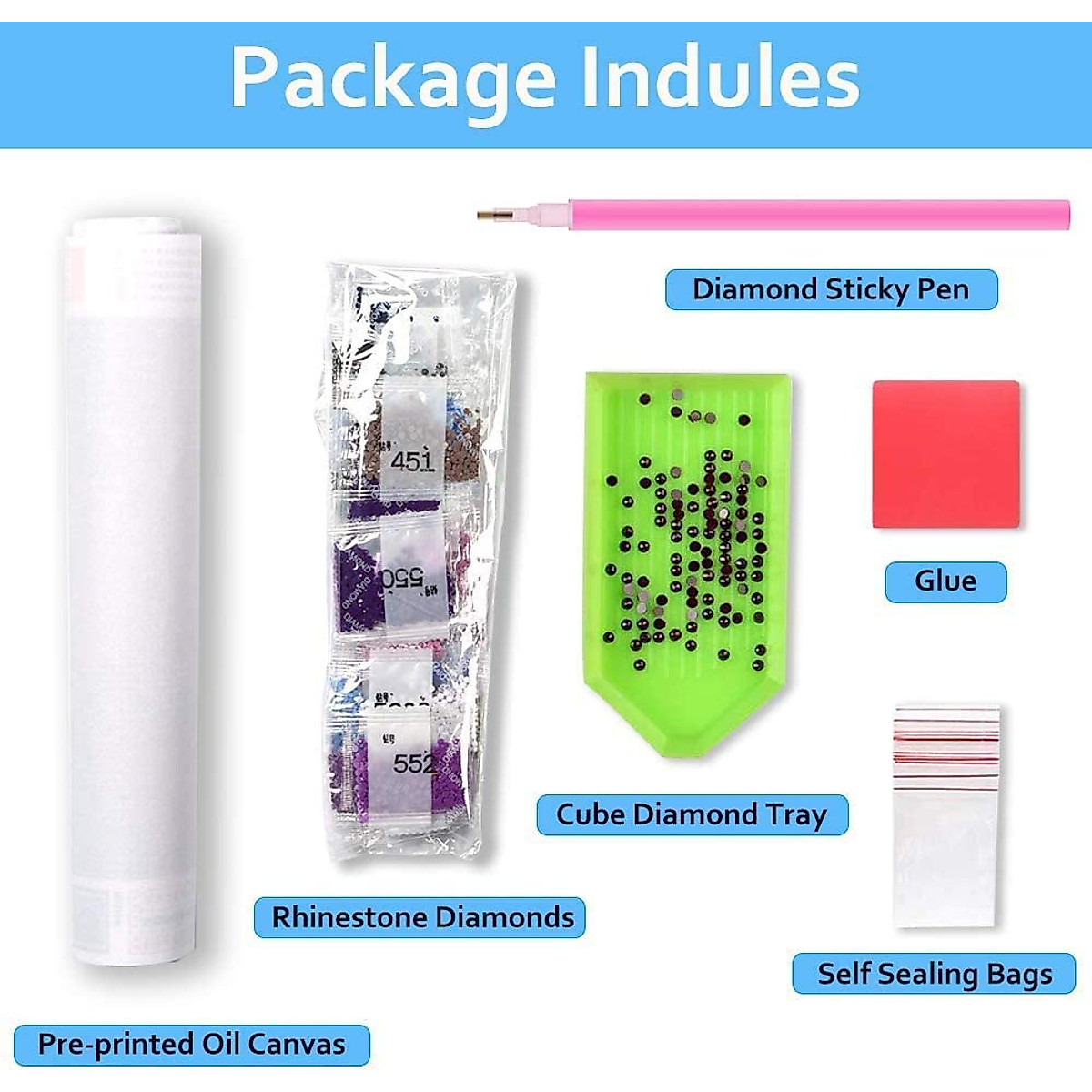 GemZono 3 Pieces Tarot Sun Moon & Stars Adult Diamond Painting Kit, 5D Diamond Art Round Full Diamond Painting Kit, Polka Dot Diamond Digital Painting Kit for Beginners (11.8x15.7in)