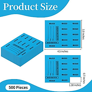 500 Pieces Basket Tickets Auction Chinese Ticket Raffle Fundraiser Tickets Sheets Blue 3.5"×4.5" for Events Silent Carnival Drink Door Prize Penny Auction-500 Numbers
