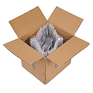 17 inch Clear Plastic Dress Hangers (Case of 20) - Features a Chrome Swivel Hook and Notched Shoulders - Perfect for Lightweight Fabrics and Can Be Used for Retail Stores