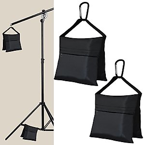 Eurmax USA Photography Sand Weight Bags Heavy Duty Saddlebags for Photography Video Equipments, Backdrop Stand, Light Stand,Photo Tripod, Canopy Tent, Umbrella Base, Fishing Chair,Picnic Table 2-Pack