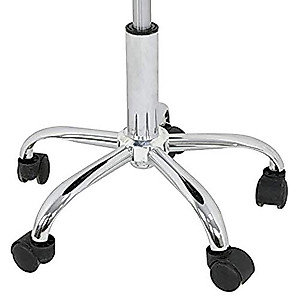 HomGarden Adjustable Hydraulic Rolling Swivel Stool for Massage Salon Office Facial Spa Medical Tattoo Chair Stool w/Backrest Cushion & Wheels, Set of 3