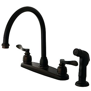 Kingston Brass KB8795NFLSP NuWave French 8" Centerset Kitchen Faucet, Oil Rubbed Bronze