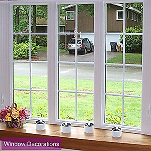 SingTok 6 PCS Solar Powered Outdoor LED Tea Lights Waterproof Rechargeable Flameless Flickering Candles Battery Operated Solar LED Votive Flicker Tealight Candle for Garden Lantern Decor (Warm White)