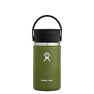 Hydro Flask 12 oz. Coffee Travel Mug - Insulated, Stainless Steel, & Reusable with Wide Flex Sip Lid, Olive