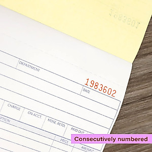 BAZIC Sales Order Book, 50 Sets 5 9/16" x 8 7/16" 2-Part Carbonless, White & Canary, Bound Wraparound Cover (50 Sets/Pack), 1-Pack