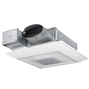 Panasonic FV-0510VSL1 WhisperValue DC Ventilation Fan - Energy-Saving Bathroom Fan with LED Light - 50-80-100 CFM