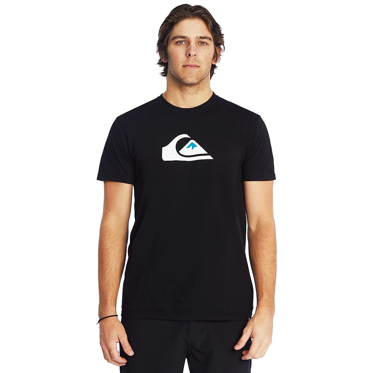 Quiksilver mens Comp Logo Mt0 Tee Shirt, Black, Medium US