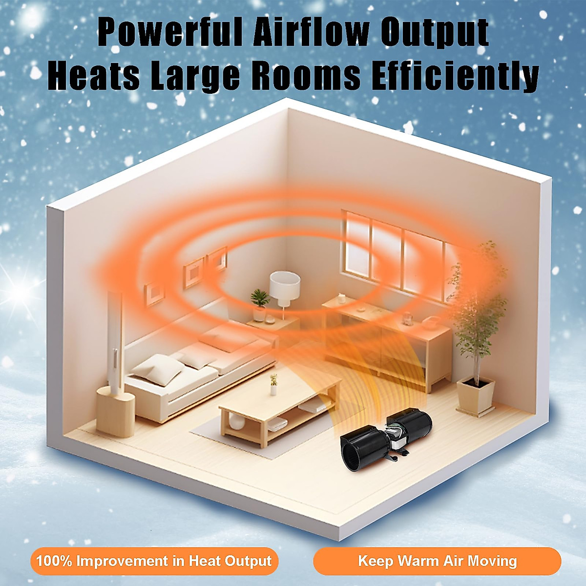 GFK-160 GFK-160A GFK-160B Fireplace Blower Fan for Heat N Glo, Hearth and Home, Quadra Fire, Heatilator, Superior, Majestic Fireplaces, Heat and Glo 6000 TV-OAK, 6000TVFL, 6000CLX Gas Fireplace Blower