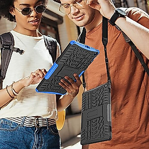 K Shockproof Case for Fire Max 11 with Screen Protector Rugged Hard Cover Protective Slim Case for Fire Max 11 Shoulder Strap (Green)