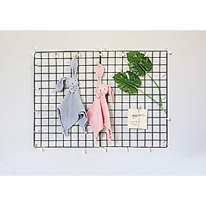 Grace & Graham Organic Muslin Cotton Bunny Lovey Blanket - Security Blankets for Babies - Ultra Soft & Breathable - Loveys for Babies - Unisex (Gray)