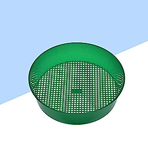 DOITOOL- 2PCS Mesh Plastic Garden Sieve Gardening Seedling Tool Riddle for Compost Soil Stone (Green, with Color Deviation)