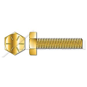 (35 pcs) 5/8"-11 X 7-1/2", Hex Tap Bolts, Full Thread, Grade 8 Steel, Yellow Zinc