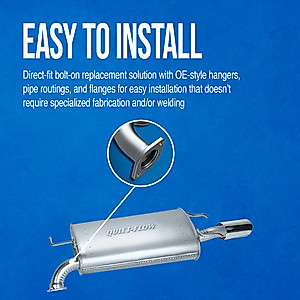 Walker Quiet-Flow SS 56189 Direct Fit Exhaust Muffler Assembly 2.25" Inlet (OD) 2.5" Outlet (OD) for Nissan Pathfinder Armada