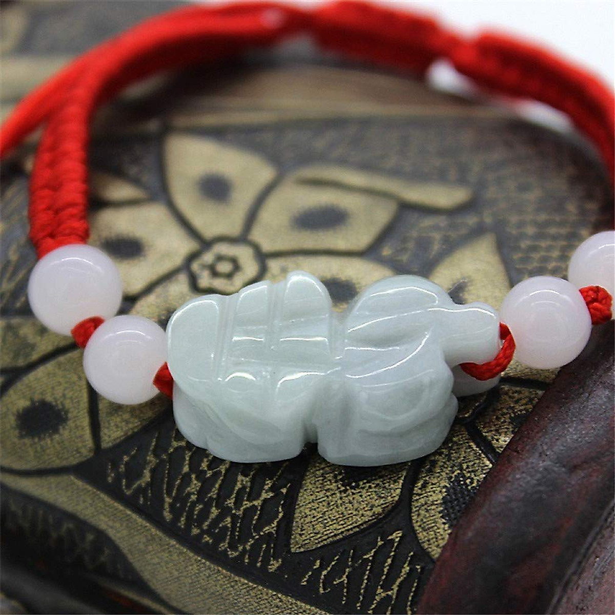 The Best Feng Shui Red String Bracelet with Color Jade Pi Xiu/Pi Yao Bead Lucky Wealthy Amulet Brecelet Jewelry