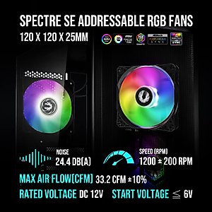 BitFenix Nova Mesh mATX (Micro ATX, Mini ITX) High Airflow PC Gaming Case ARGB Edition Black, 3 x ARGB Fans Pre-Installed, 240mm AIO Support at Top, GPU Length Support Up to 345mm (Micro ATX Black)