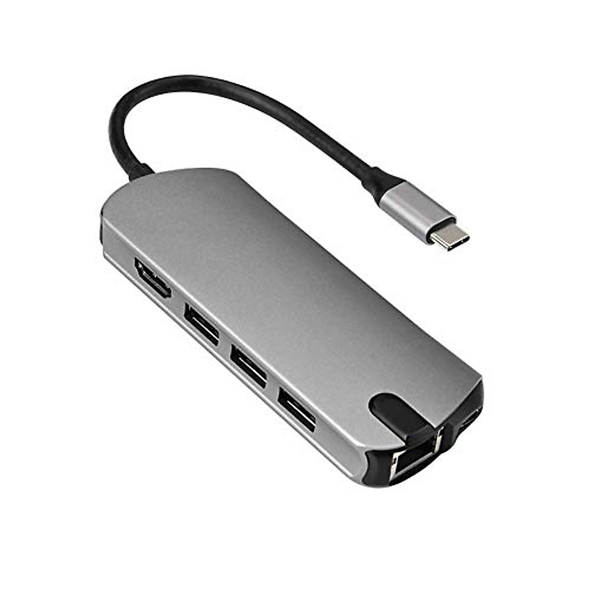 XUNMAIFHB Portable Docking Station,8-in-1 USB Type-c Converter 1 Drag 8 Computer Splitter USB3.0A, HDMI, RJ45 (Gigabit) TF/SD, PD Fast Transmission