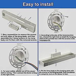 Taptoron Bathroom Lights Over Mirror Brushed Nickel 16.5 Inch 18W Adjustable Modern Vanity Light Bar with Switch, Natural White 5000K Bath Light Fixtures for Makeup Bathroom Cabinet - ETL Certified