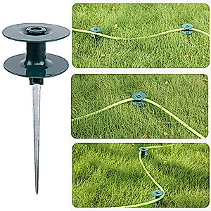 MCDSAJ 8 Pcs Garden Hose Guide Stake,Lawn Hose Support Long Metal Spike,Rust Sturdy Metal Stake for Garden Lawn Yard Antique Metal Hose Guard Stakes (210429XA01-8-10001-1454379121)