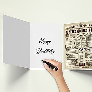 Giant 70th Birthday Card Decorations for Him Her, Cheers to 70 Years Old Birthday Ideas for Mom Dad, Happy 70th Birthday Gifts for Wife Husband, Gifts for 70 Birthday Party, Funny 1953 Bday Gift for Parents