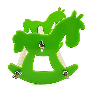 zoele Pet Bird Parrot Hamsters Holder Squirrels Climbing Swing Stand Rocking Chair Seesaw Chewing Toys