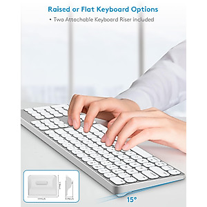Aluminum USB Wired Keyboard with Numeric Keypad for Apple Mac Pro, Mini Mac, iMac, iMac Pro, MacBook Pro/Air