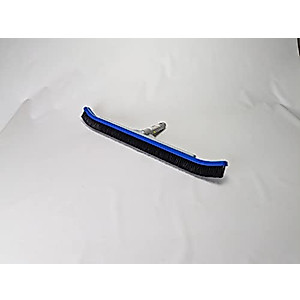 Aqua Ez 24in Blue Metal Back Nylon Bristle Wall Brush - Works on Vinyl, Concrete, Fiberglass and Other Surfaces