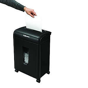 Fellowes 62MC 10-Sheet Micro-Cut Home and Office Paper Shredder with Safety Lock & Powershred Performance Shredder Oil, 12 oz. Extended Nozzle Bottle (35250)