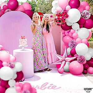 KatchOn, Pink Balloons Arch Kit for Pink Birthday Decorations - 18 Inch, Pack of 141| Fuchsia Balloons for Hot Pink Birthday Decorations | Baby Gender Reveal Party Decorations, Pink Party Decorations