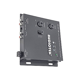 Audiotek AT-AP100 1/2 Din Car Audio Digital Bass Processor & Sound Restoration, Crossover for Car Subwoofer Tuners w/Bass Knob Input 15V RMS and Maximum Output 13.5V Peak