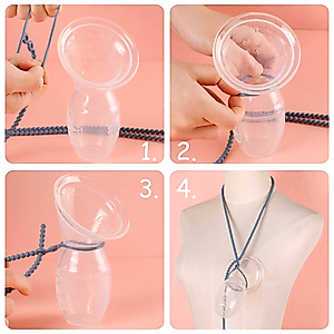 haakaa Silicone Strap Suitable for Gen.1/2/3 Haakaa Manual Breast Pump Prevent Breast Pump from Falling Off During Use (Bluestone Color) -1pc