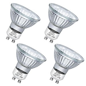 Halogen Bulb 25W NP5 Candle Warmer ETC Replacement Light Bulb (4 Pack) Halogen GU10 120V for Wax Melt, Tart Burner, Recessed, Track Lighting, MR16 JDR with Glass Cover, Dimmable, Warm White 2700K…